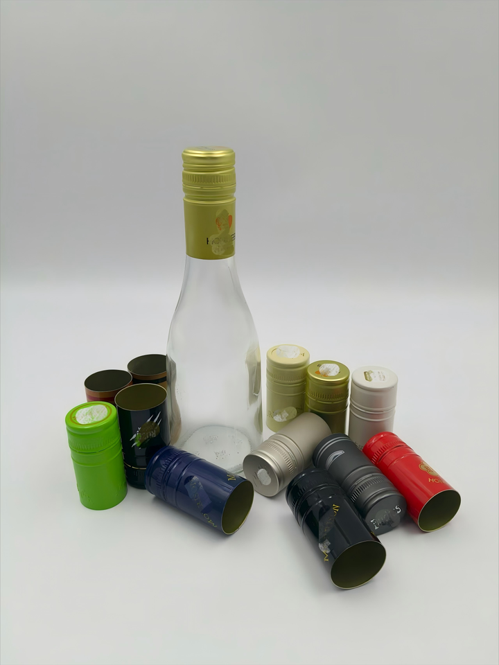 Aluminum Wine Cap ROPP Screw Cap with PE Liner Pilfer-Proof Bottle Lids ...
