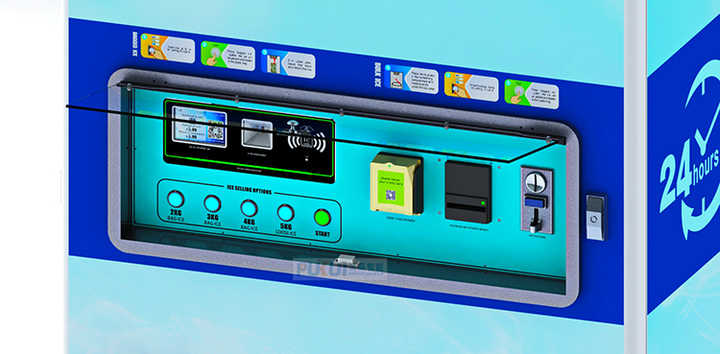 Outdoor Self Serve Ice Vending Machine with Bagging System
