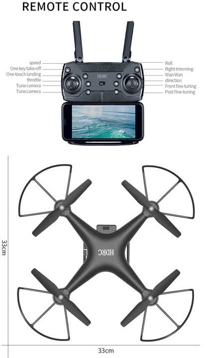 NEW HDRC H12 2.4g Wifi Remote Control RC Airplane Selfie Quadcopter With 4k long life