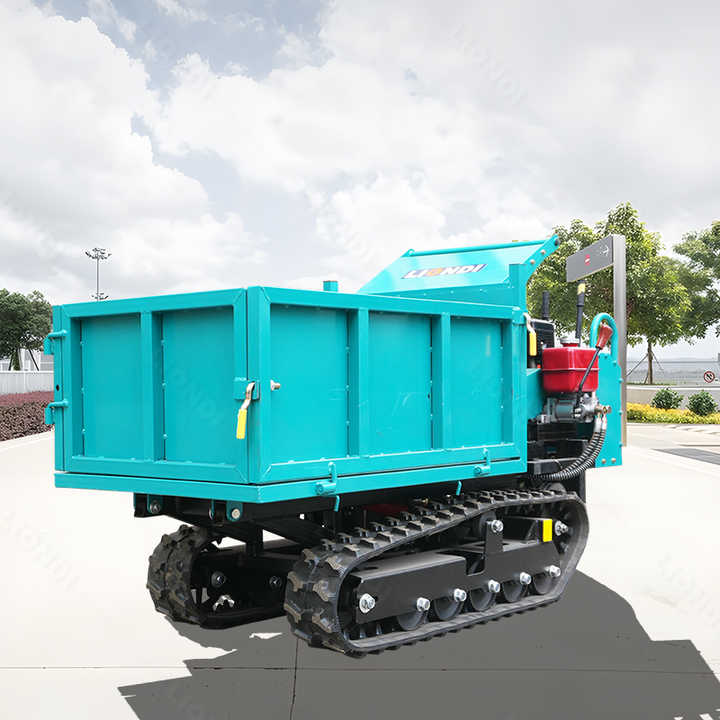 Mini Crawler Dumper Self-Loading Mini Crawler Transport Vehicle with 1200kg Load Capacity on ...