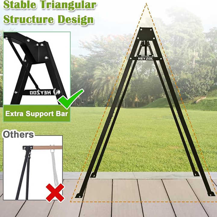 Zoshine Heavy-Duty 2-Seater Swing Set for Backyard Toddler & Adults ...