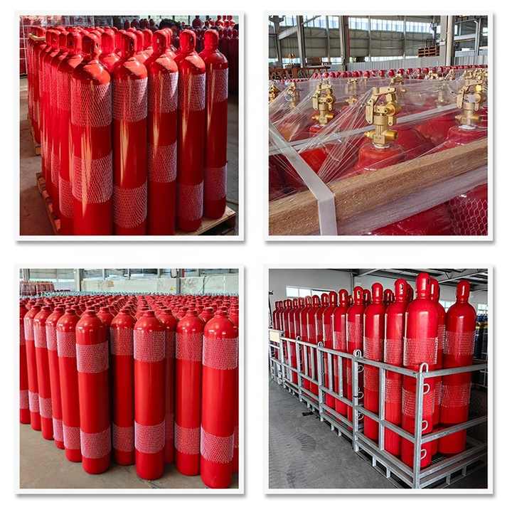 80L Fire Protection System Inert Gas Cylinder for Fire Fighting ...