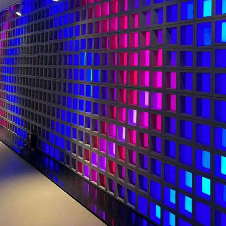 Dynamic 3D PU Pixel Light Wall - LED Jiugong Lattice Panel