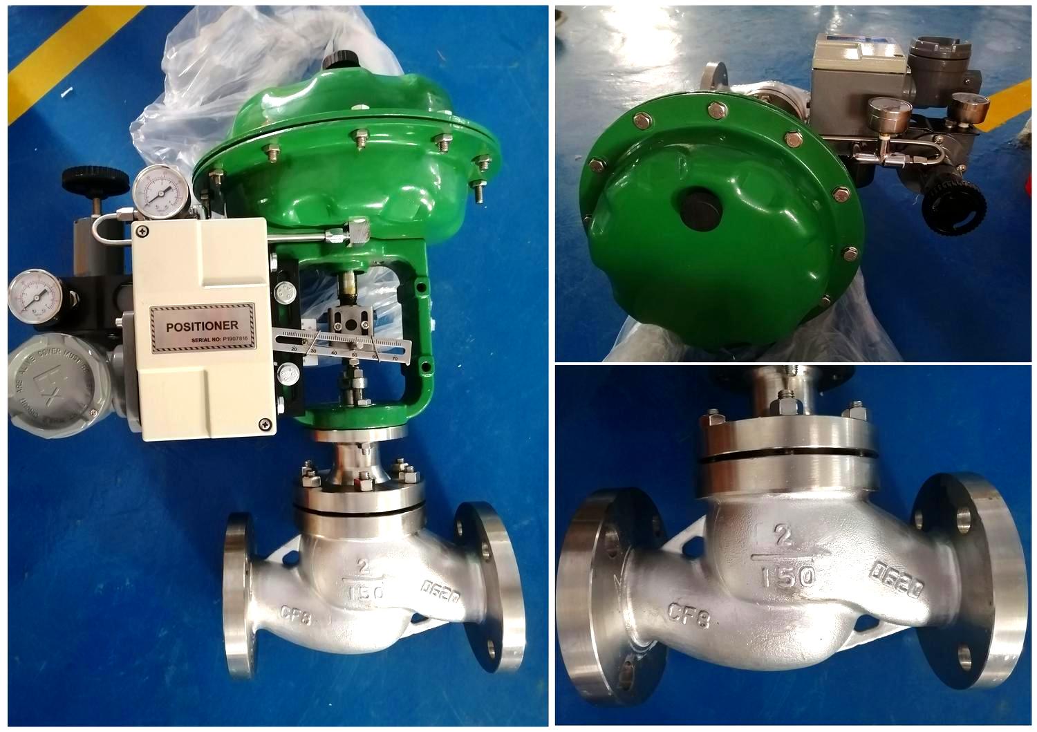 ZJHM Series Pneumatic Diaphragm Control Valve with Positioner Pneumatic Water Vapor Globe Valve ...