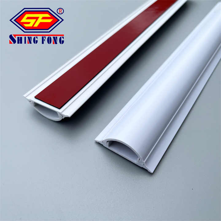 PVC Arc Floor Trunking Cord Cover 2.9 Meters Half Moon Cable Trunking ...