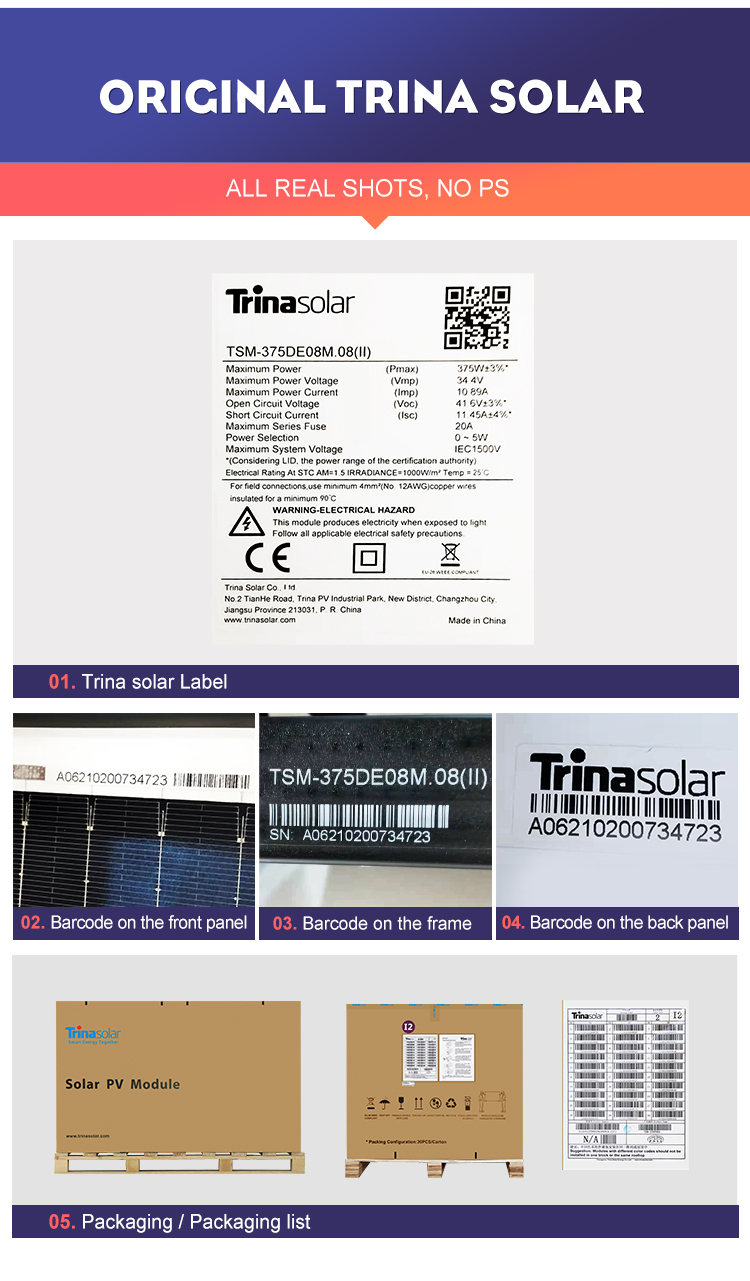Trina solar Vertex 210mm super power 650W 655W 660W 665W 670W solar ...