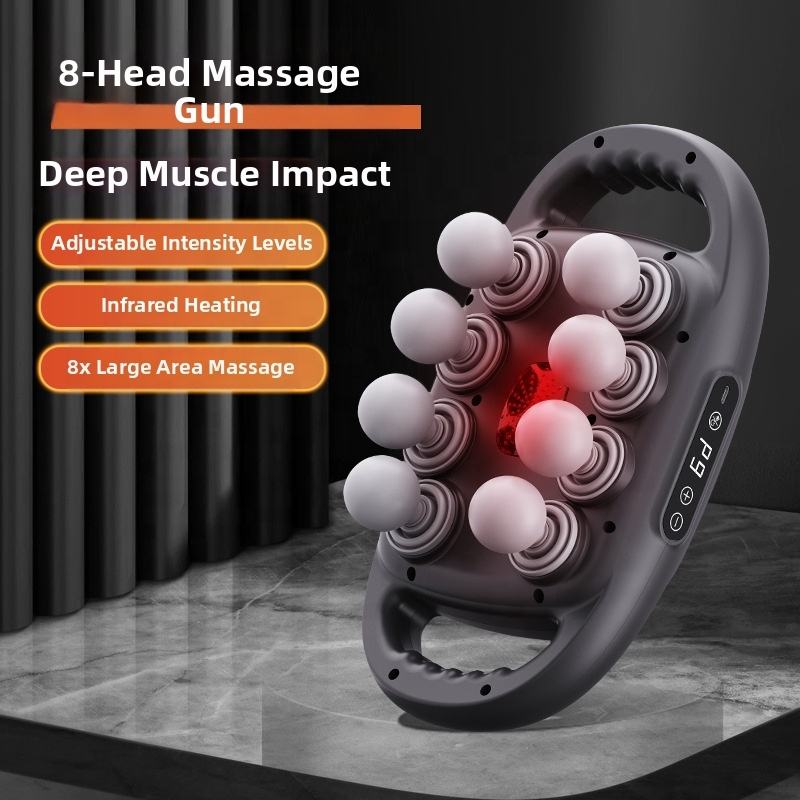 8-head Fascia Gun Professional High-frequency Vibration Muscle Massage ...