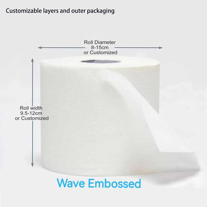 Eco-Friendly 300 Sheet White Plain Bamboo Toilet Paper 3-Ply Layers for ...