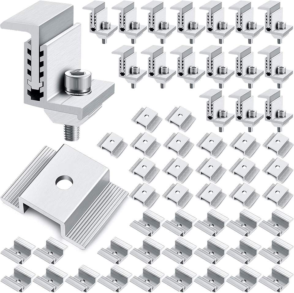 Aluminum Solar Panel Mid Clamps - Durable & Versatile Brackets