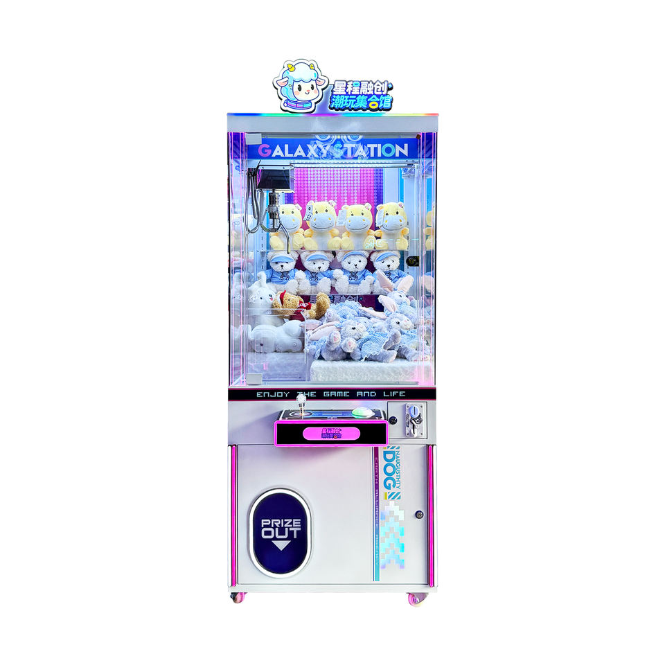 220V Metal Wood Claw Machine Coin Pusher Vending Machine with Joystick ...