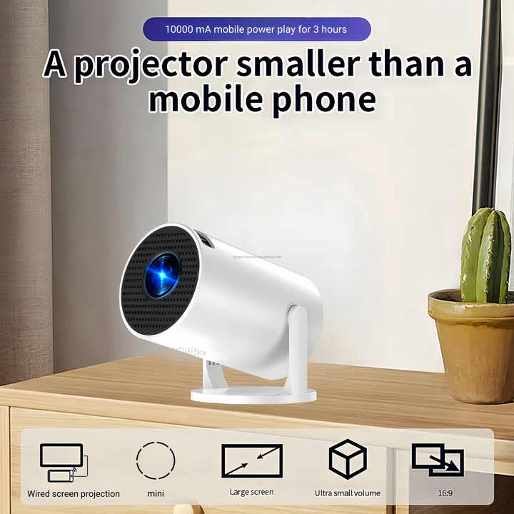 YH300 Mini Portable Smart Projector - High-Definition LED