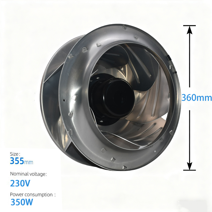 Germany-Made R3G355-AM14-61 Axial Flow Electric Powered Fan Aluminum ...