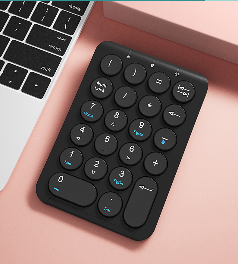 Portable Number Pad - 22 Keys BT Numeric Keyboard