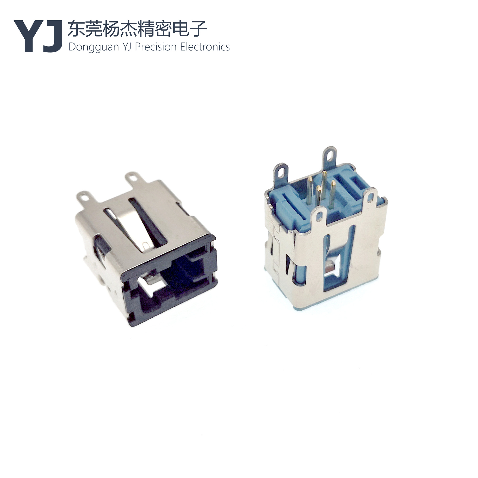 Horizontal connector 4p YJ HSL RJ45 Black Code A Products from Dongguan ...