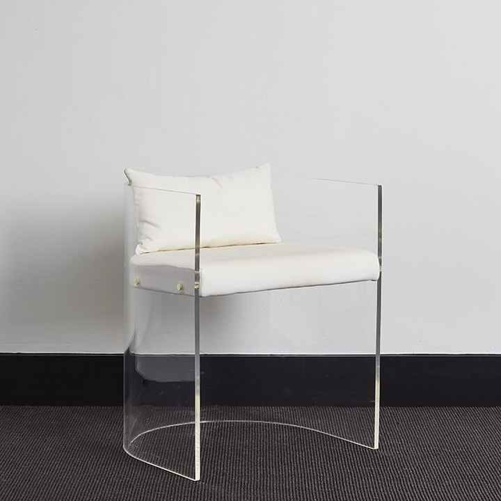 Clear Lucite Acrylic Barrel Chair Counter Stool Acrylic Dinning Chair ...