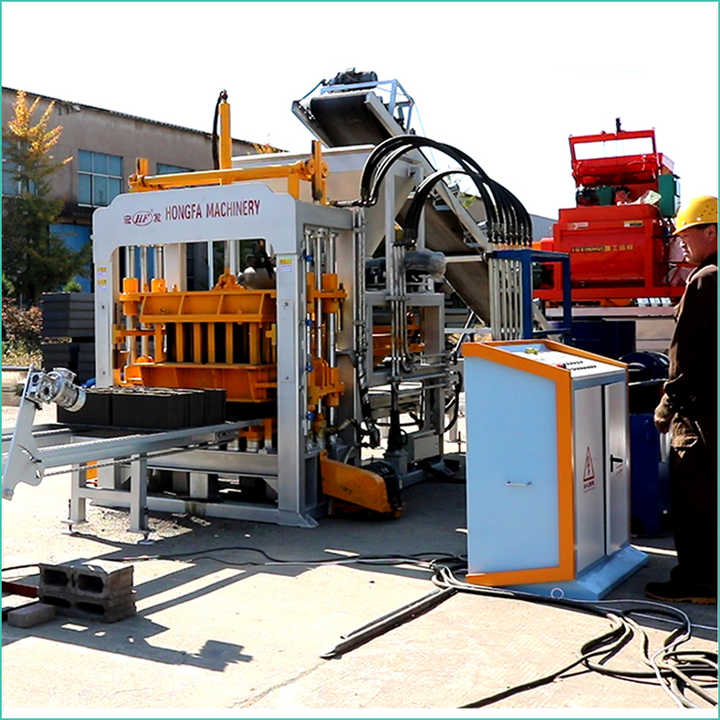 Hongfa Automatic Cement Block Moulding Machine 6-15F Block Making Price ...