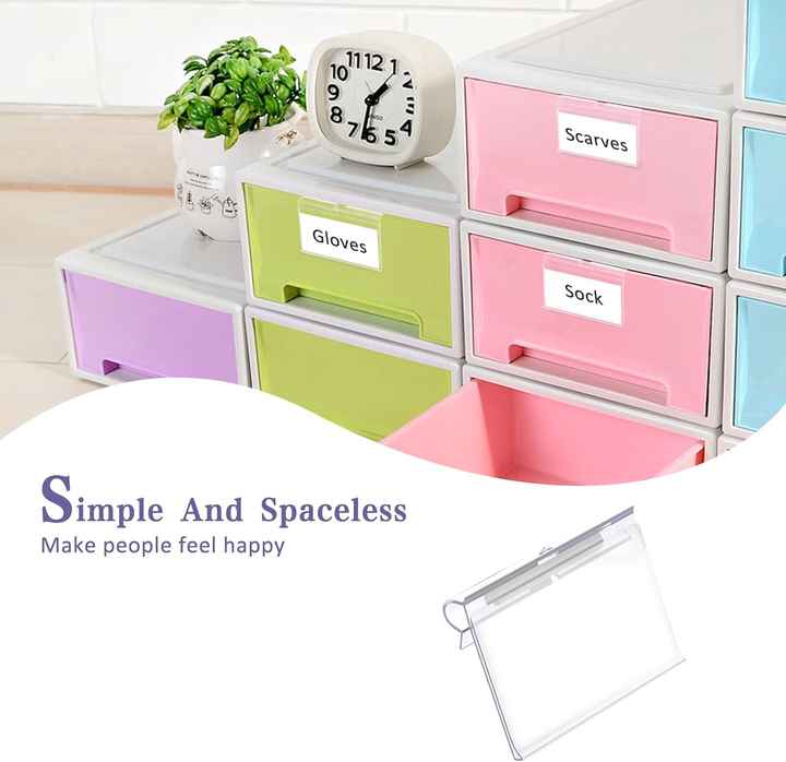 Storage Bin Labels Clip on Perfect for Wire Shelf Baskets Fabric ...