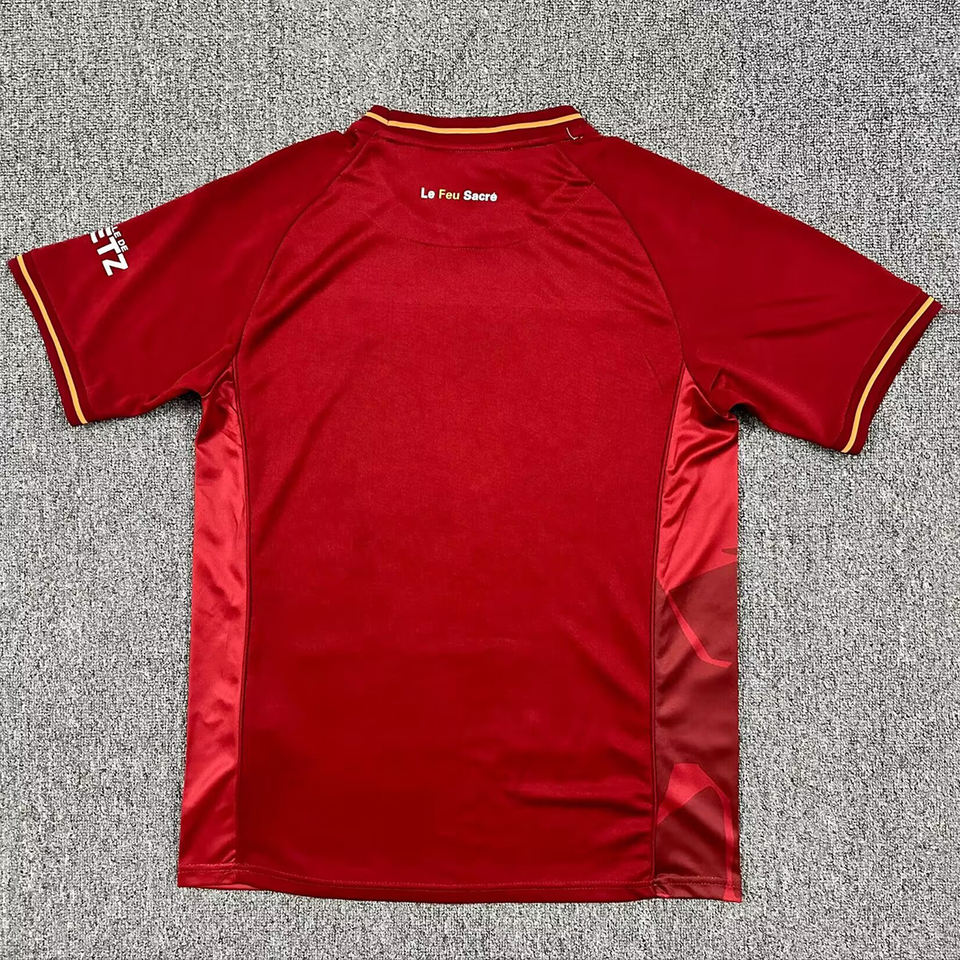 Metz 25-26 Home Soccer Jerseys Garnet Red Diamond Pattern Colors Agent ...