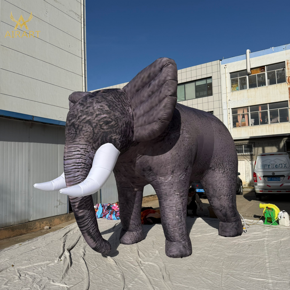 Inflatable Wild Elephant Model,Large Outdoor Animal Decor for Carnival ...