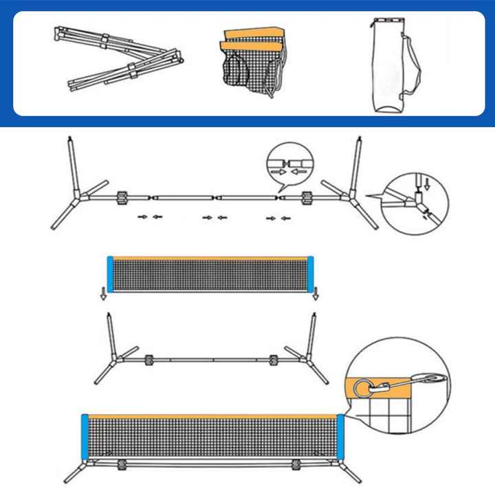 Durable Portable Volleyball Net for Indoor & Outdoor Use - OEM Available