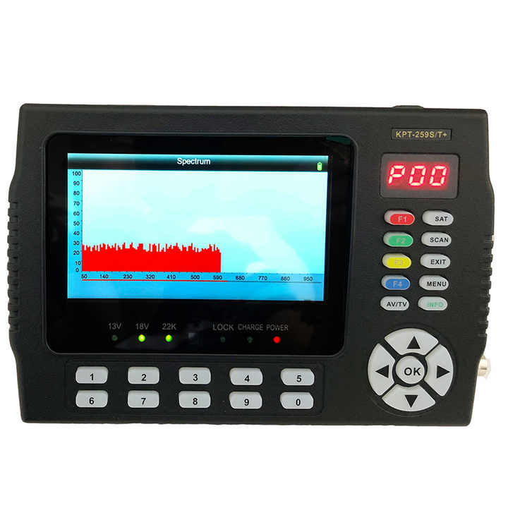 Satellite Finder Spectrum Analyzer Combo Meter DVBS/S2/T/T2/C Satfinder ...