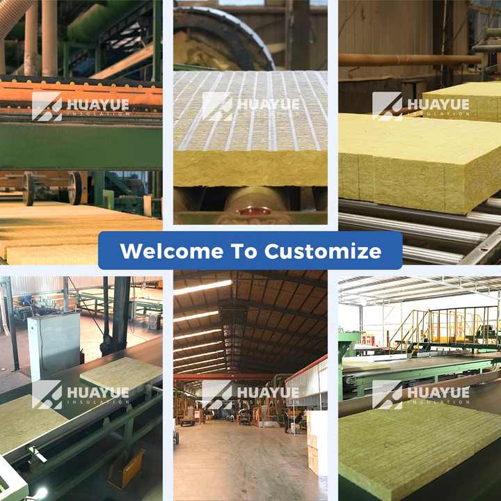 ISO Quality Certified 80kg/m3 Basalt Rock Wool Insulation Board ...