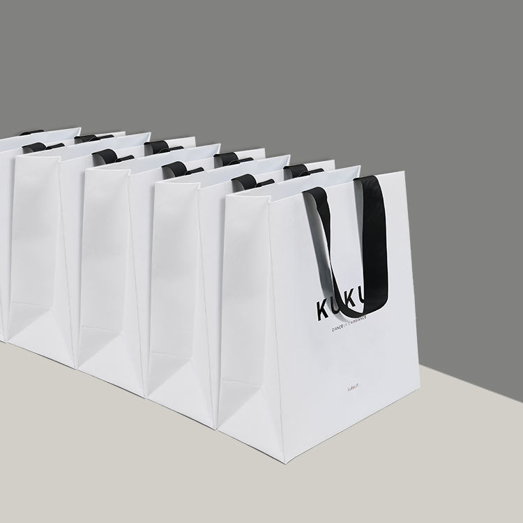 Custom Luxury Gold Foil Matte Embossed Laminated Paper Bag Logo Large ...