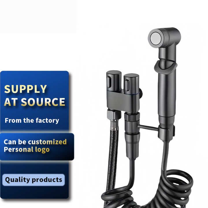 Modern Hygienic Double Outlet Shower Toilet Bidet Faucet Angle Valve ...