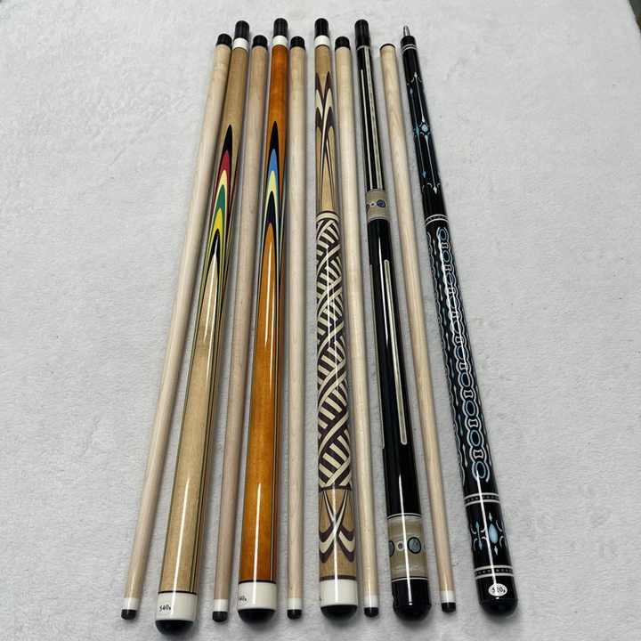 Xmlivet Unique Carom Cues 142cm+12mm Tip Size Radial Pin Maple Wood ...