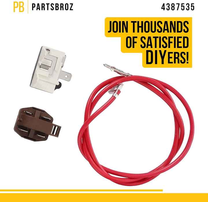 PartsBroz 220V Compressor Relay Overload Kit Compatible for Whirlpool ...