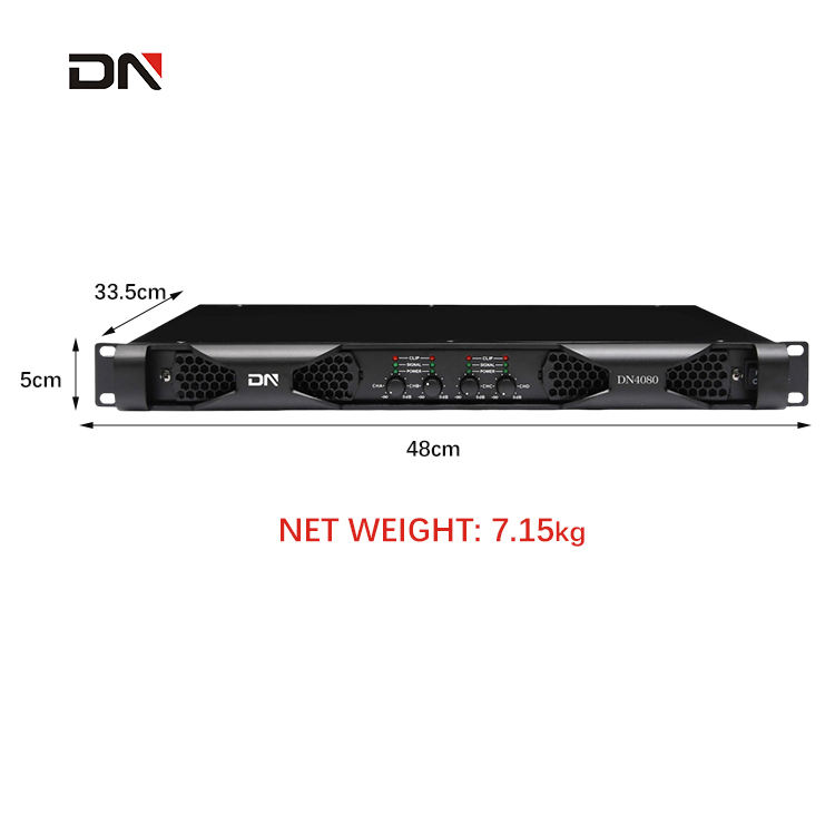 Pro Power Amplifier - 4 Channel D Class Amplifier 4x1200w