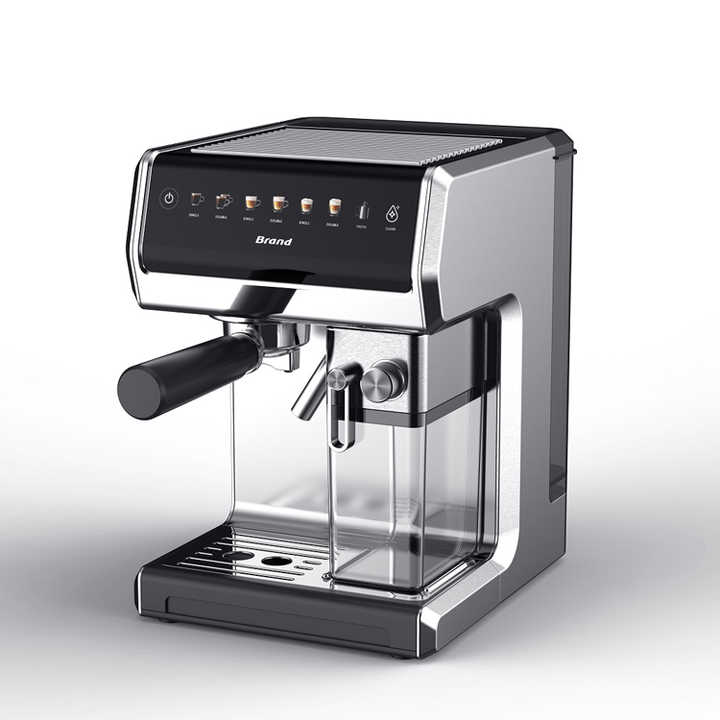 Stainless Steel Electric Espresso Coffee Machine with 500ML Milk Tank ...