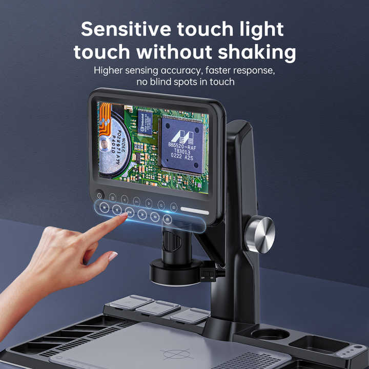 INSKAM 318-B HD 12MP 1600X mikroskop LCD ekran ile 7 inç LCD lehimleme ...