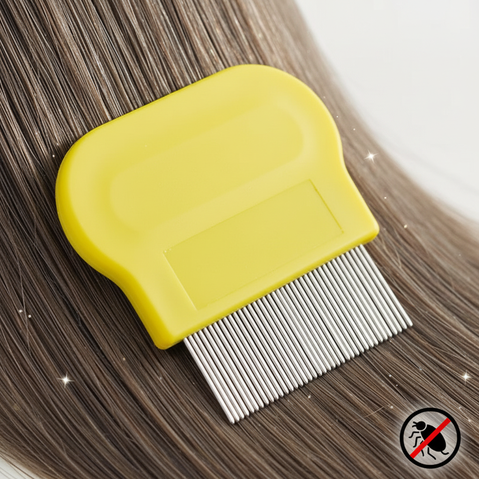 Reusable Stainless Steel Flea Lice Comb Plastic Adult Kids Professional ...
