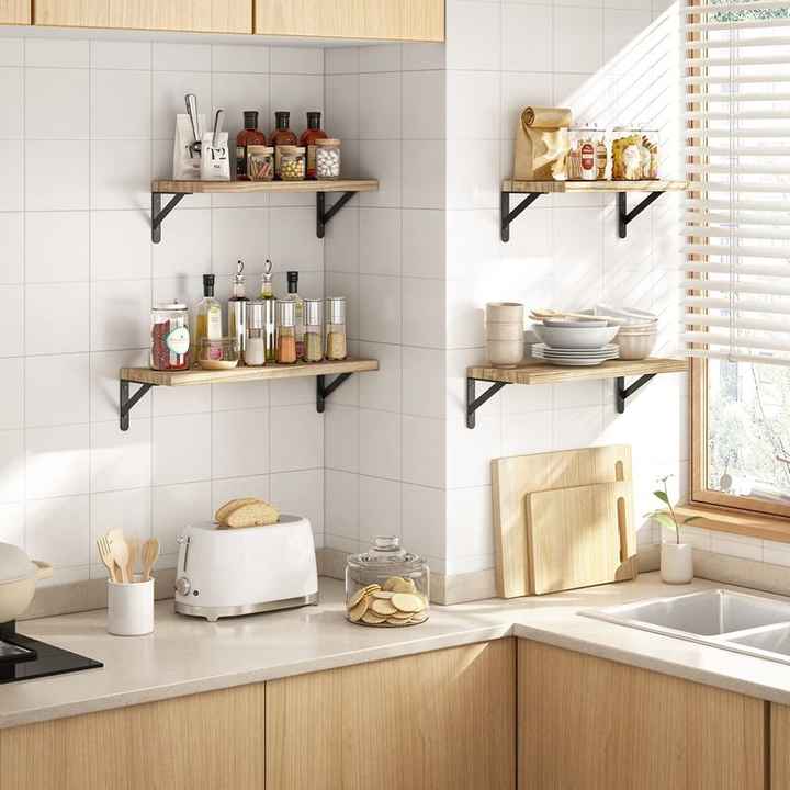 Living Room Bedroom Wall Mounted Shelf Kitchen Wall Display Storage ...