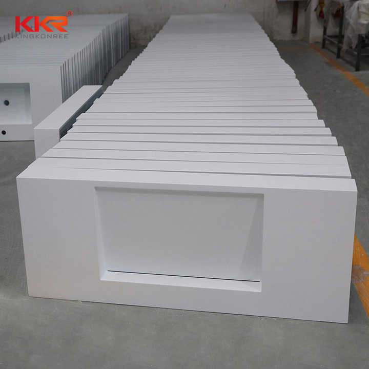 European Modern Slope Design Acrylic Solid Surface Polymarble Stone ...