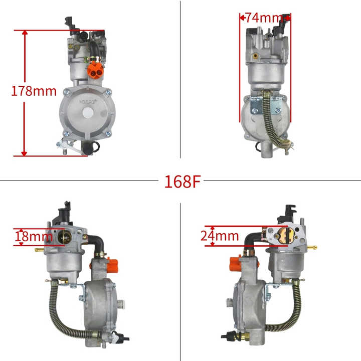 Generator Dual Fuel Carburetor LPG NG Conversion Kit for GX160