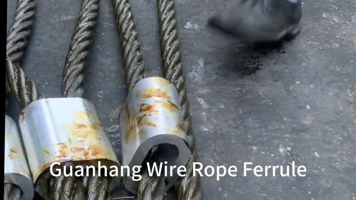 DIN3093 20mm Wire Rope Ferrule / Ellipse Round Steel Wire Rope Aluminum ...