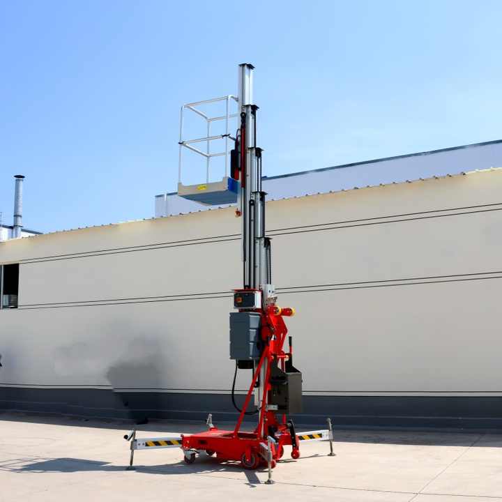 Hydraulic Telescopic Mast Lift Raised Storaged Platform Electric ...