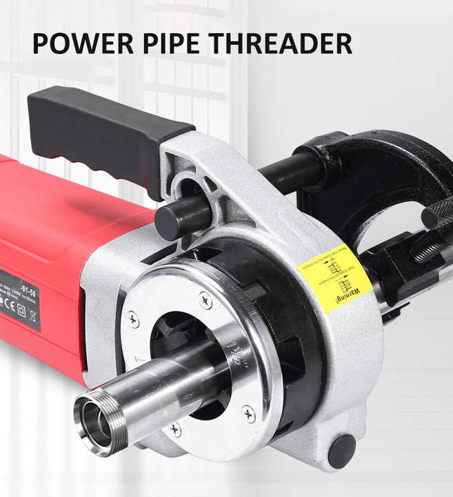 Industrial Grade Power Pipe Threader Machine - Electric Ratchet Die Threading