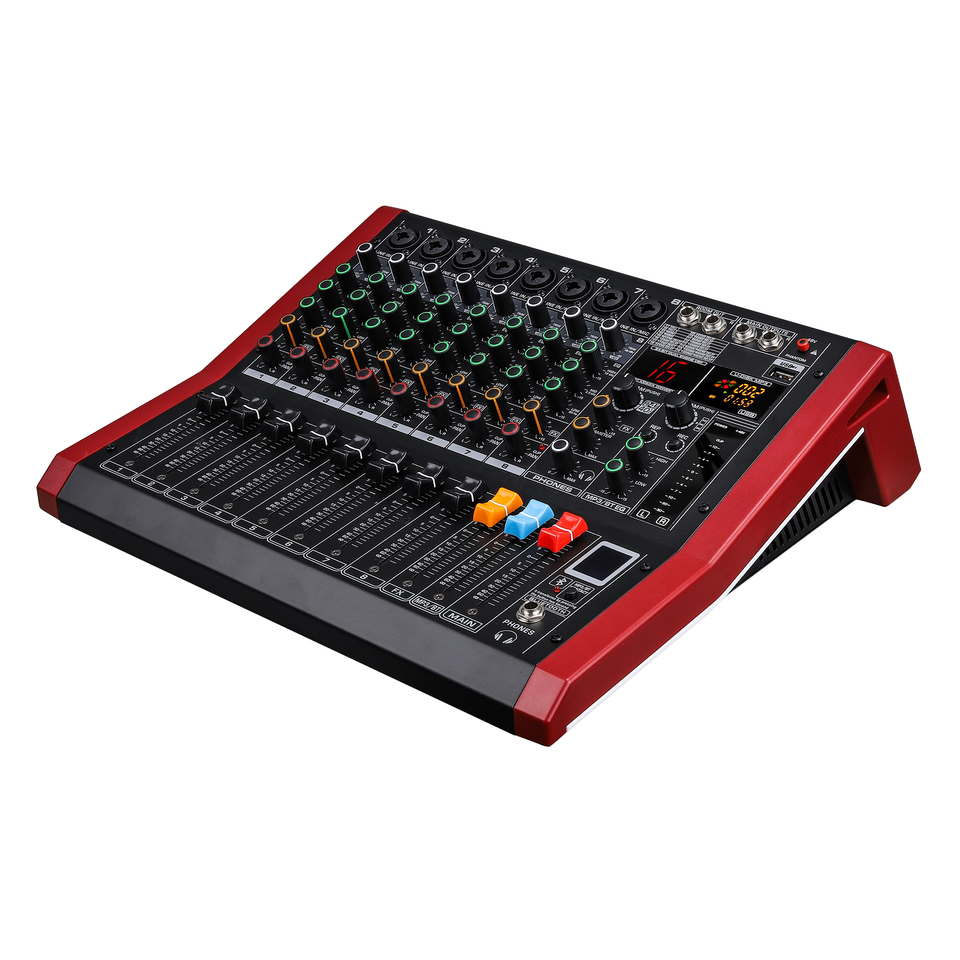 AMX-8 8-Channel Professional Audio Mixer 16DSP Effects Dj Controller ...
