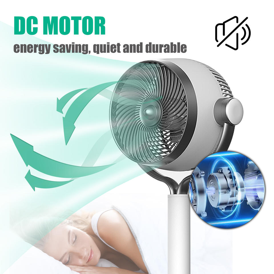 360 Degree Oscillating 9-Inch Turbo Force Fan with Remote Control High ...