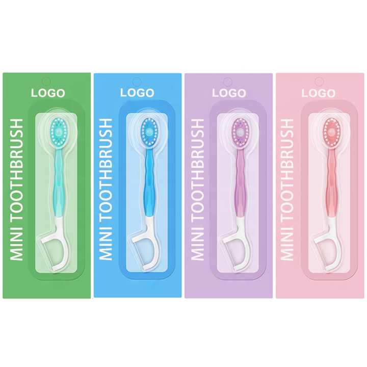 5 in 1 Disposable Mini Travel Toothbrushes with Tongue Scrapers