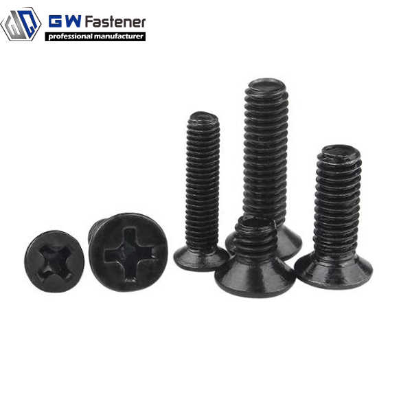 Black Hexagon Hex Socket Flat Head Countersunk Metric Screw M2 M2.5 M3 M4 M5 M6 M8 Din7991 ...