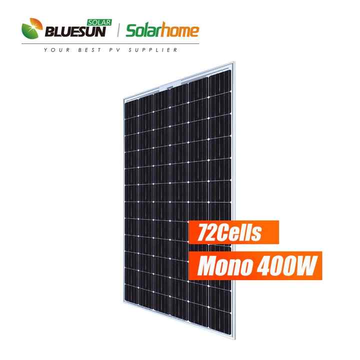 Bluesun dual-glass bifacial solar panel half cell BIPV transparent module 380w 440w 400w solar ...