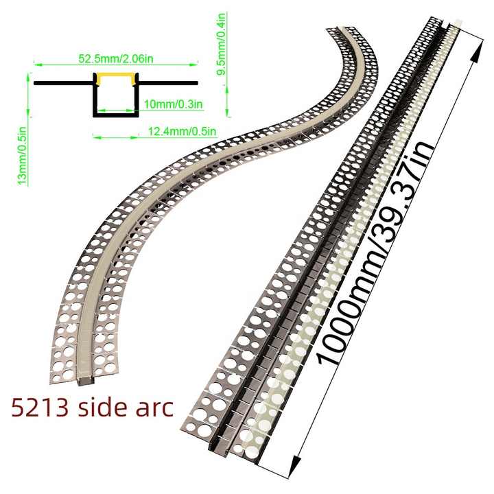 52*13mm Recessed Aluminum LED Strip Profile for Gypsum Board Ceiling ...