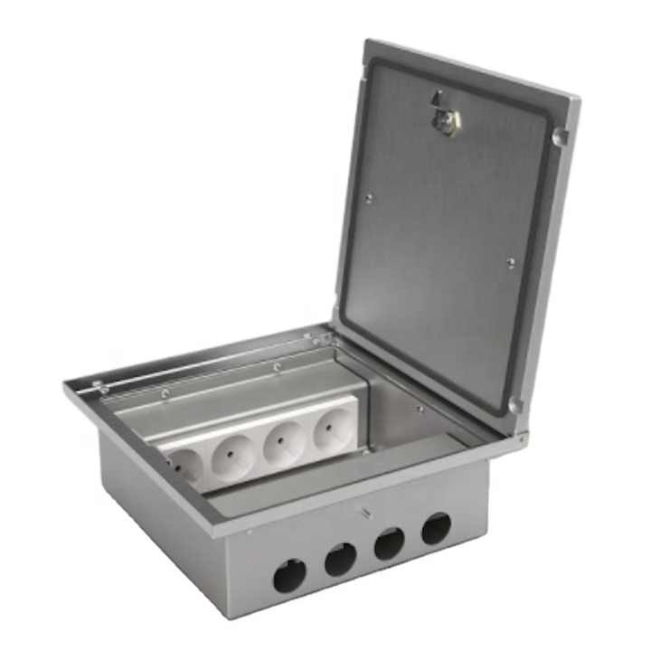 Industrial Floor Mounted Stainless Steel Safe Power Outlet Hidden ...