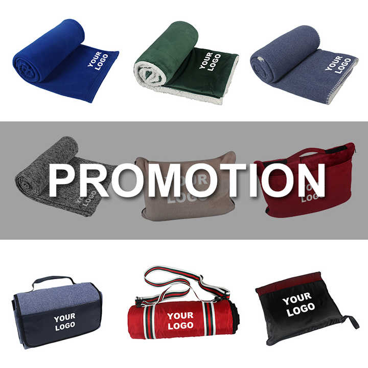 Wholesale Custom 100% Polyester Promotion Gift Blankets