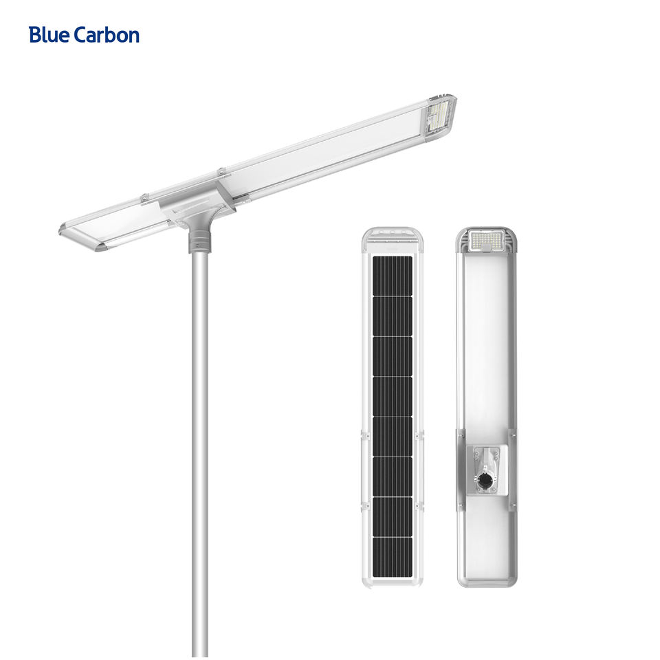 Blue Carbon Solar Street Lamp Aluminum Integrated All in One LED Solar ...