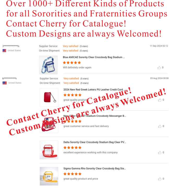 OES Sorority Clear Crossbody Bag - Stadium Approved